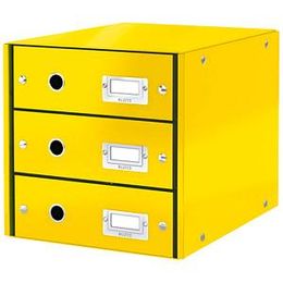 Leitz Schubladenbox Click & Store gelb 60480016, DIN A4 mit 3 Schubladen