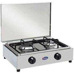 Parker Gaskocher 2-flammig 50 mbar, silber