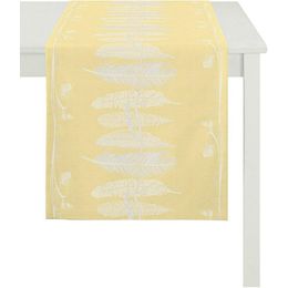 Apelt Tischläufer 2207 SPRINGTIME, Frühjahrsdeko, Frühling (1-tlg), gelb|weiß