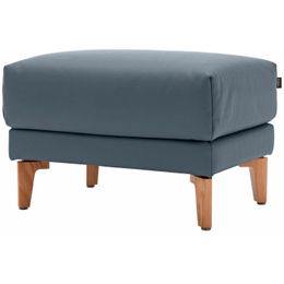 Hülsta Sofa hülsta sofa Hocker hs.450, Füße aus Massivholz, blau|grau