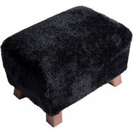 Max Winzer® Fußhocker Footstool, Minihocker Breite 40 cm, schwarz