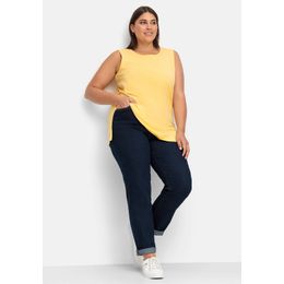 sheego Große Größen: Gerade Stretch-Jeans mit Komfortbund, dark blue Denim, Gr.50