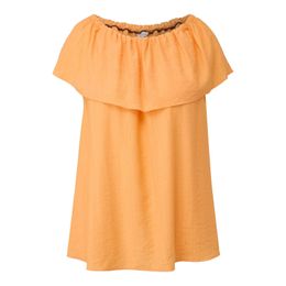 TRIANGLE Große Größen: Ärmellose Bluse mit Carmenausschnitt, orange, Gr.48