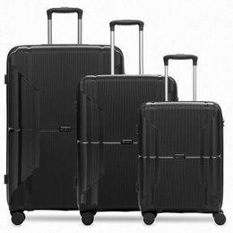 Redolz Essentials 06 3-SET 4 Rollen Kofferset 3-teilig black 2