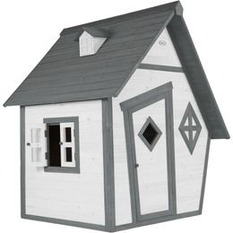 AXI - Spielhaus Cabin in Grau / Weiß Kleines Spielhaus aus fsc Holz für Kinder 102 x 94 x 159 cm - Grau