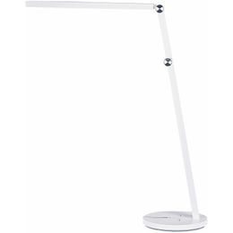 Beliani Led Schreibtischlampe Weiß 48 cm Hoch Verstellbar Modernes Design Minimalistisch für Büro Home Office Arbeitszimmer Schreibtisch - Weiß