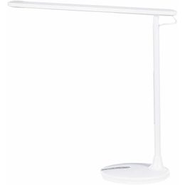 Beliani Led Schreibtischlampe Weiß Aluminium 38 cm Hoch Verstellbar Modernes Design Minimalistisch für Büro Home Office Arbeitszimmer Schreibtisch - Weiß