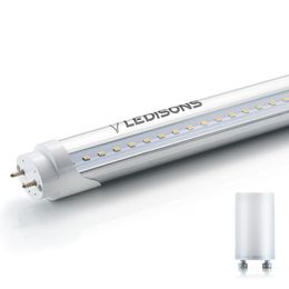 Ledisons - Tubus Ultra 120 cm kaltweiße LED-Leuchtstoffröhre - hohe Lichtleistung - transparant - LED Röhren 120 cm