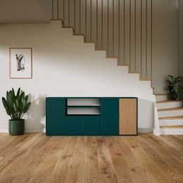 MYCS Lowboard Blaugrün - Designer-TV-Board: Türen in Blaugrün - Hochwertige Materialien - 190 x 79 x 34 cm, Komplett anpassbar