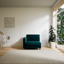 MYCS Sessel Samt Petrolblau - Eleganter Sessel: Hochwertige Qualität, einzigartiges Design - 92 x 75 x 98 cm, Individuell konfigurierbar