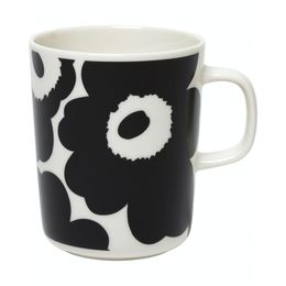 Marimekko - Oiva Unikko Becher mit Henkel, 250 ml, schwarz / weiß