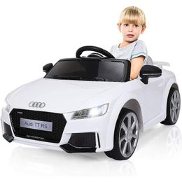 Costway - 12V Audi Kinderauto mit 2,4G-Fernbedienung, 3 Gang Elektroauto 2,5-5km/h mit MP3, Hupe, Musik und LED-Leuchten, Kinderfahrzeug für Kinder