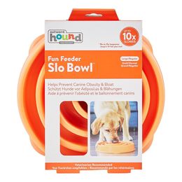 Fun Feeder Slo Bowl Anti Schling Swirl Orange Large