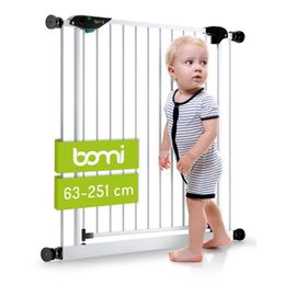 BOMI Türschutzgitter Kinderschutzgitter ohne Bohren Mira 63-251 cm