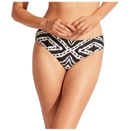 Seafolly - Women's Zanzibar Retro Pants - Bikini-Bottom Gr 8 grau/weiß