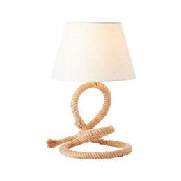 Brilliant Lampe, Sailor Tischleuchte natur/weiß, Seil/Textil, 1x A60, E27, 40W,Normallampen (nicht enthalten)