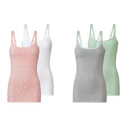 Esmara® Damen Still-Tops, 2 Stück, mit Clip-Verschlüssen, hohem Bio-Baumwollanteil