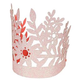 Meri Meri Party-Hüte PINK CROWN 8-teilig mit Glitzer in rosa