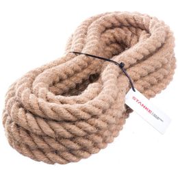 Seilwerk Stanke - Juteseil Naturfasern gedreht Tauwerk Hanf Jute Tau Seil Tauziehen Absperrseil Handlauf 26mm 15m - 15