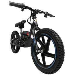 Actionbikes Motors Elektro-Laufrad, 16 Zoll, Kinder-Balance-Bike m. 250 Watt, Scheibenbremsen, 3 Geschwindigkeitsstufen (Blau)