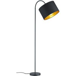 Trio Leuchten Stehlampe Hostel, ohne Leuchtmittel, Schirm flexibel einstellbar, goldfarben|schwarz