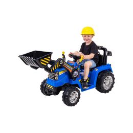 Actionbikes Motors Kinder-Elektro-Radlader ZP1005, 2 x 25-Watt-Motor, Fernbedienung, LED, Bremsautomatik, Hupe, 12 V (Blau)