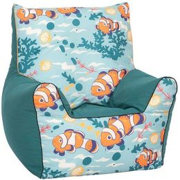 KNORRTOYS® Sitzsack Junior, Clownfish, für Kinder; Made in Europe, grün