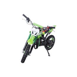 Actionbikes Motors Kinder-Crossbike Delta, Benzin-Kindermotorrad, 49 ccm, bis zu 40 km/h, Scheibenbremsen, ab 5 Jahren (Gruen)