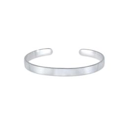 Armband Kuzzoi "Herren Basic Bangle Matt 925 Silber" Armbänder Gr. 19 cm, ohne Stein, Silber 925 (Sterlingsilber), silberfarben (silber) Herren Armbänder