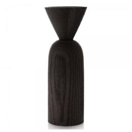 applicata Dekovase Vase Shape Cone Eiche schwarz gebeizt