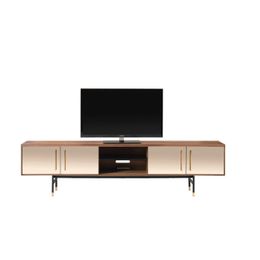 JVmoebel Lowboard, Lowboard rtv Regal Sideboard braun rtv Design Luxus Holz Möbel 260cm