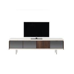 JVmoebel Lowboard, Lowboard rtv Regal Sideboard rtv Design Luxus Holz Weiß Möbel 225cm