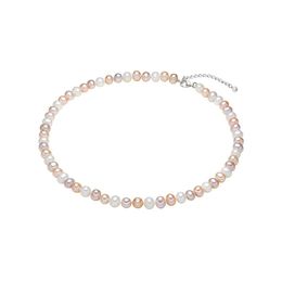 Valero Pearls Kette Damen Gr&ouml;&szlig;e 45 creme / ros&eacute; / silber