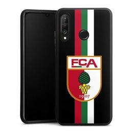 DeinDesign Handyhülle FC Augsburg FCA Offizielles Lizenzprodukt FC Augsburg Streifen, Huawei P30 Lite Silikon Hülle Premium Case Handy Schutzhülle