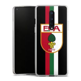 DeinDesign Handyhülle FC Augsburg FCA Offizielles Lizenzprodukt FC Augsburg Streifen, OnePlus 8 Silikon Hülle Bumper Case Handy Schutzhülle Smartphone