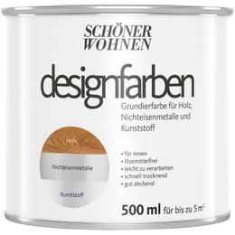 Schöner Wohnen Farbe SCHÖNER WOHNEN FARBE Grundierfarbe designfarben, 500 ml, weiß, für SW Designfarbe - Holz, Kunststoff, Nichteisenmetalle, weiß