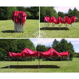 Dancover Faltzelt Faltpavillon Wasserdicht FleXtents pro Steel 3x6m Rot - Rot