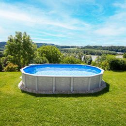 Steinbach Stahlwand Swimming Pool Set Grande oval 732 x 366 x 135 cm ohne Zubehörset