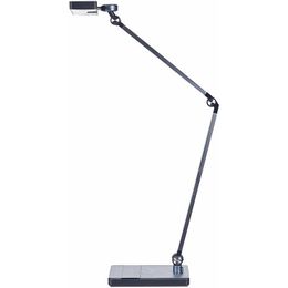 Beliani Led Schreibtischlampe Schwarz Aluminium 73 cm mit Ladefunktion Ladestation Verstellbar Modernes Design Minimalistisch für Büro Schreibtisch - Schwarz