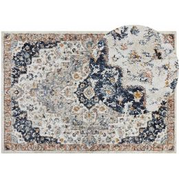 Beliani - Teppich Beige und Blau Polypropylen Polyester 160 x 230 cm Orientalisch Vintage Muster Wohnaccessoires - Beige