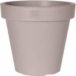 Spetebo Kunststoff Pflanzkübel l groß - 48 cm/beige - Blumenkübel rund für Außen und Innen - Garten Pflanztopf Blumentopf Pflanzgefäß