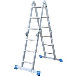 Krause Mehrzweckleiter 'Stabilo' 4 x 3 Sprossen, 3,55 m, inkl. Plattform-Set