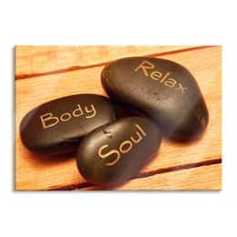Pixxprint Glasbild Wellness Body Soul Relax