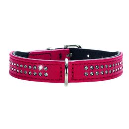 Hunter Halsband Swarowski Diamond Petit für kleine Hunde, XXS-XS, 20-24 cm, B16mm, rot