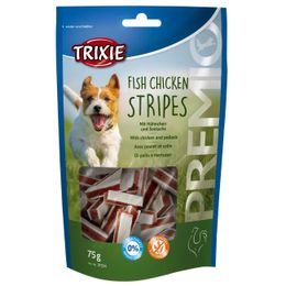 Trixie Premio Fish Chicken Hundesnack, Hühnchen & Lachs, Stripes, 75 g