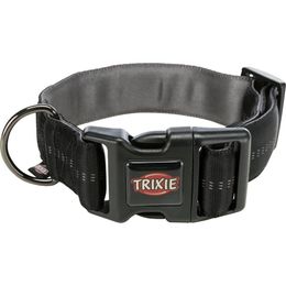Trixie Trixie Softline Elegance Halsband, extra breit, S–M: 32–45 cm/38 mm, schwarz/grafit, extra breit