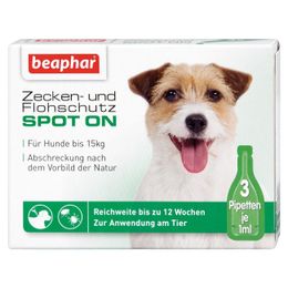 beaphar Zeckenschutz und Flohschutz SPOT-ON für Hunde, 3 x 1 ml, kleine Hunde