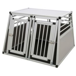 Kerbl Alu-Transportbox Barry zweitürig, Trennwand für 80587 zum Transport von 2 Hunden
