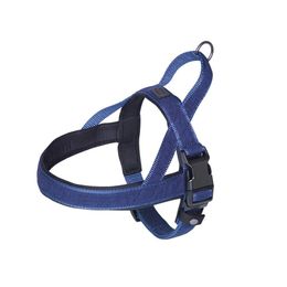 Nobby Hundegeschirr Linen Deluxe, XL - Bauchumfang 75 bis 98 x 4 cm - blau
