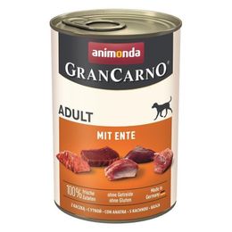 animonda GranCarno Hundefutter für ausgewachsene Hunde, Ente, 6 x 400 g